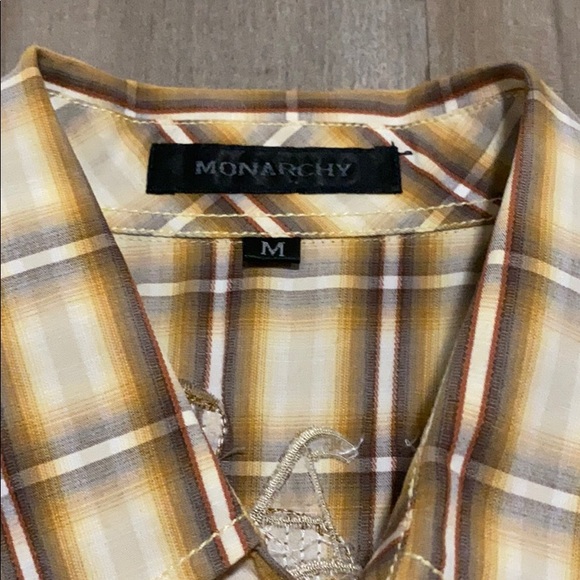 Monarchy | Shirts | Monarchy Embroidered Plaid Burton Down Ls | Poshmark